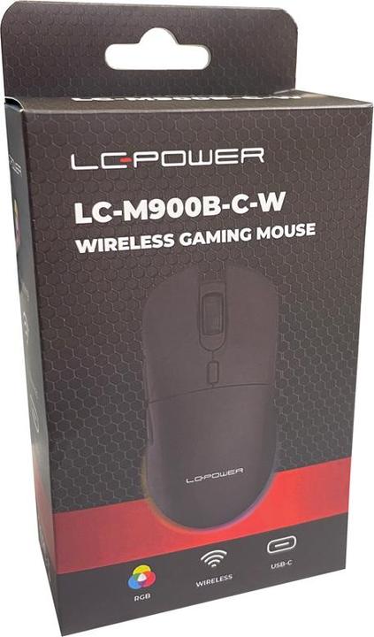 LC-Power MAUS M900B-C-W Funkmaus 2,4GHz black RGB retail - Digitec