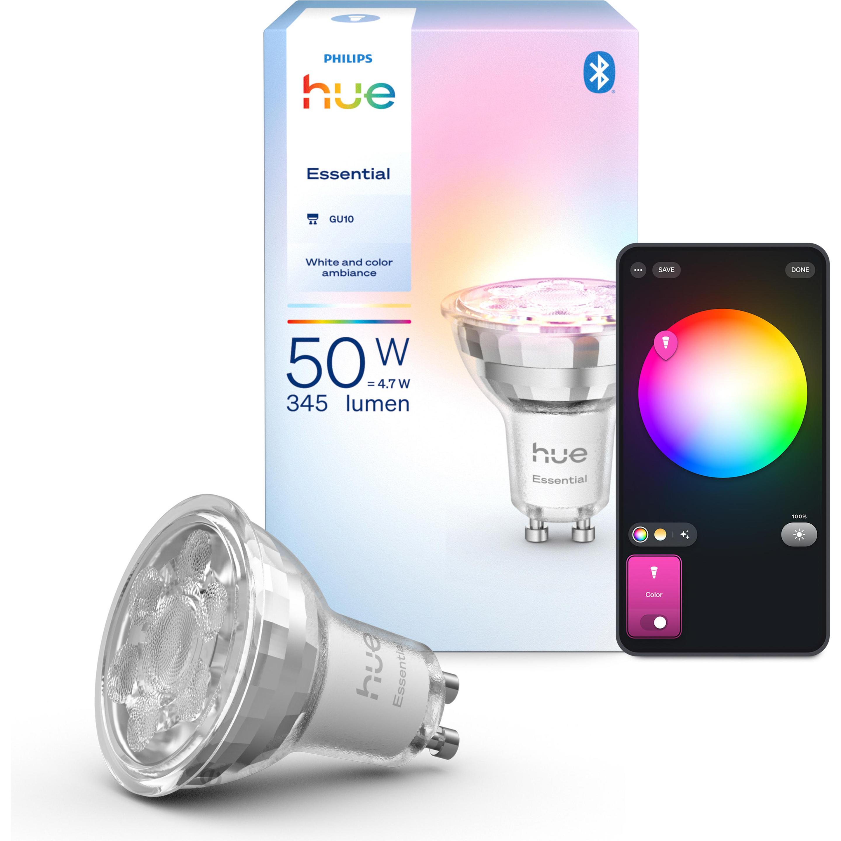 Philips Hue Essential White & Color Ambiance (GU10, 345 lm, 1x) - Digitec