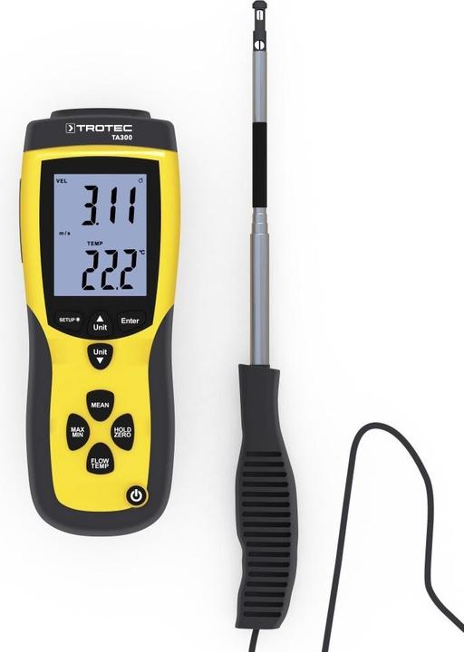 Trotec Anemometer with Straight Probe and Calibration Certificate - Galaxus