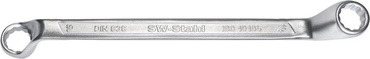 SW-Stahl 01223L Double ring spanner 32 x 36 mm with deep offset ring ...