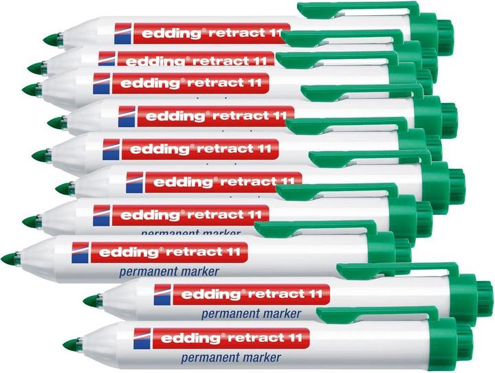 Edding retract 11 Permanentmarker, ohne Kappe, mit Druckmechanik (1x ...