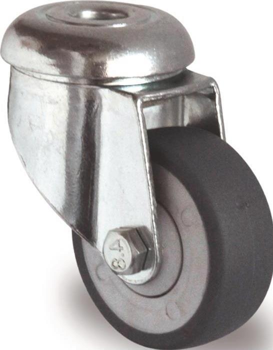 Tecwerk Swivel castor wheel dm 100 mm load cap. 100 kg with bolt hole ...