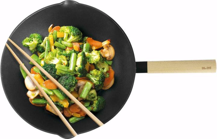 Ibili Wok mit Deckel Luxe 30cm Hochwertiger Wok mit Deckel für gesundes ...