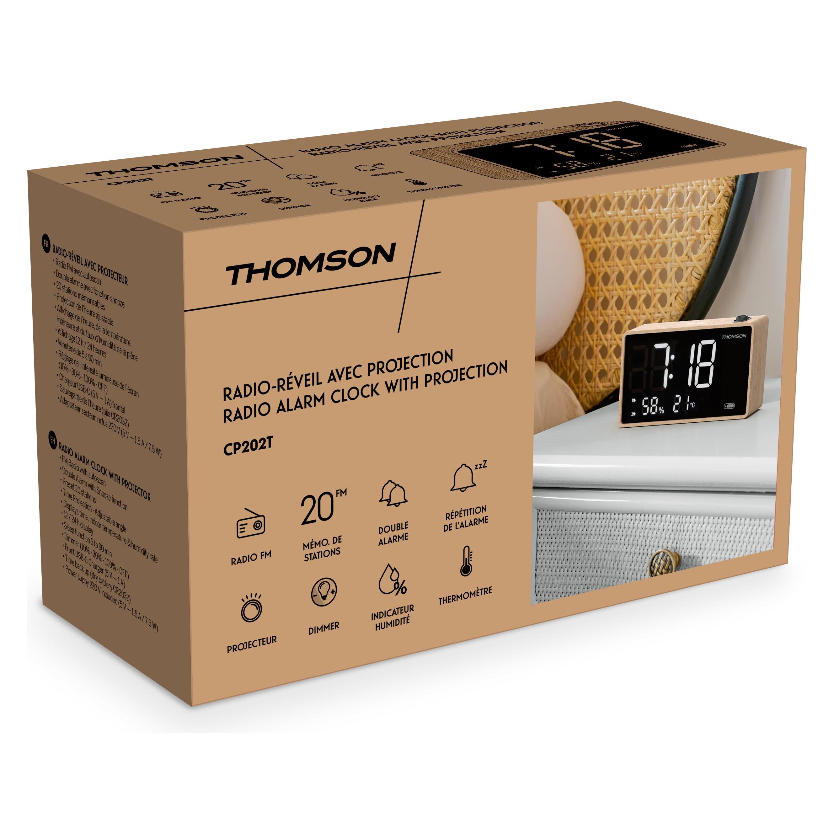 Thomson CP202T Radio Clock w/ Projection - Cosy - acheter sur Galaxus