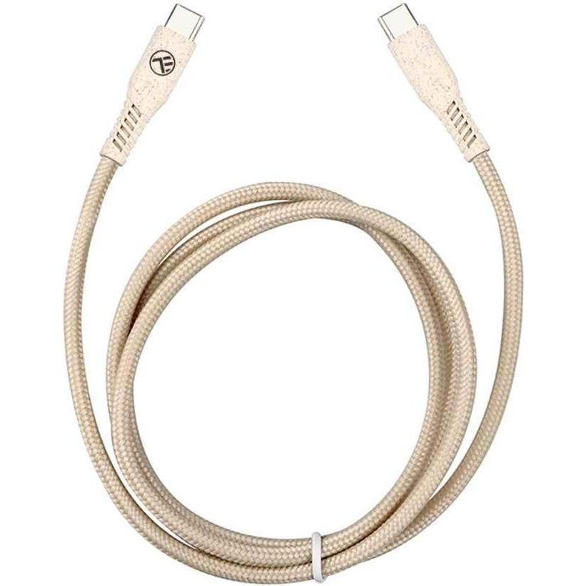 Tellur Green Data Cable Type-C to Type-C 3A PD60W 1m nylon cream - Galaxus