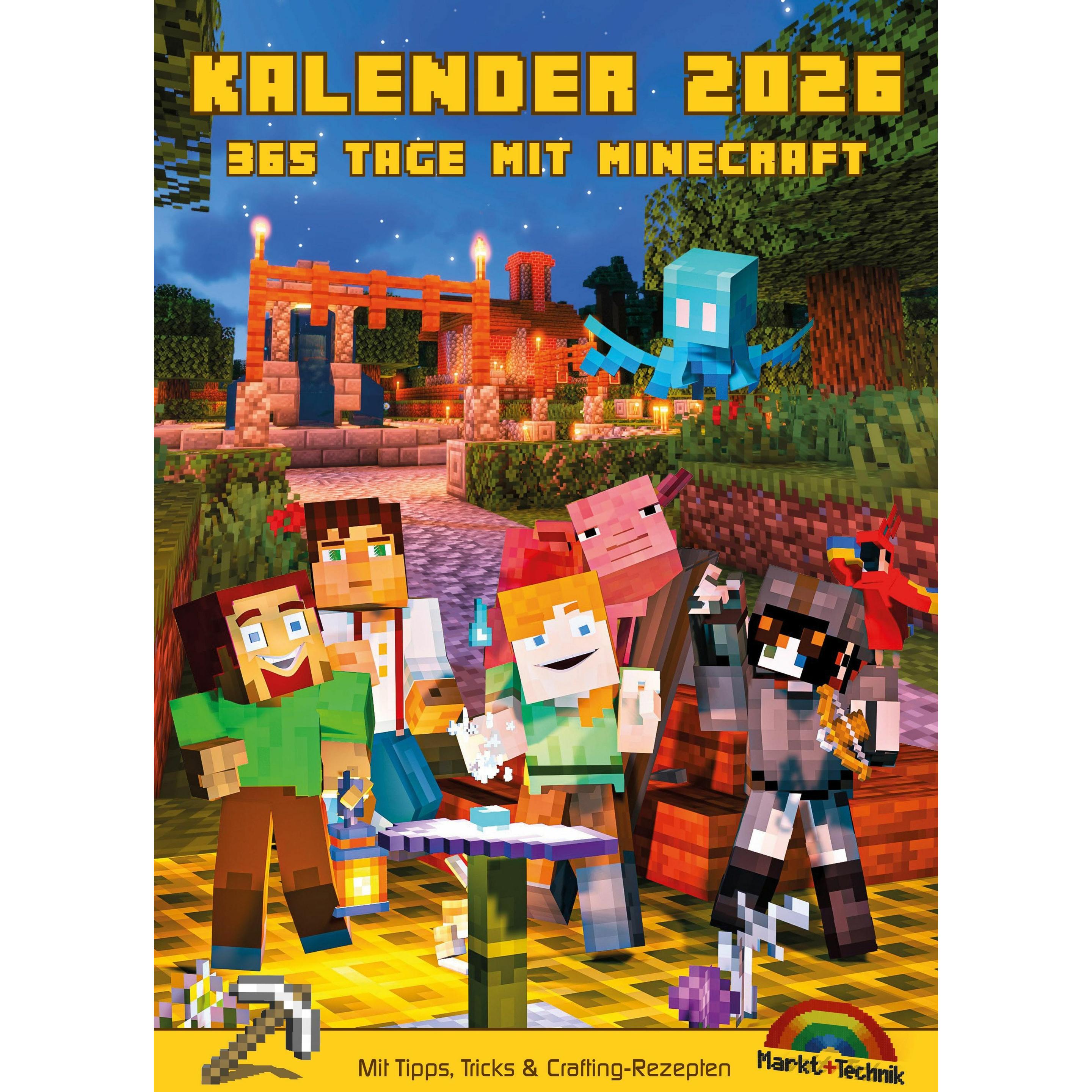 Markt + Technik Kalender 2026 - 365 Tage mit Minecraft inklusive Tipps ...
