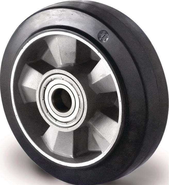 Tecwerk Ersatzrad Rad-Ø 125 mm Tragfähigkeit 300 kg Gummi Nabenlänge 60 ...