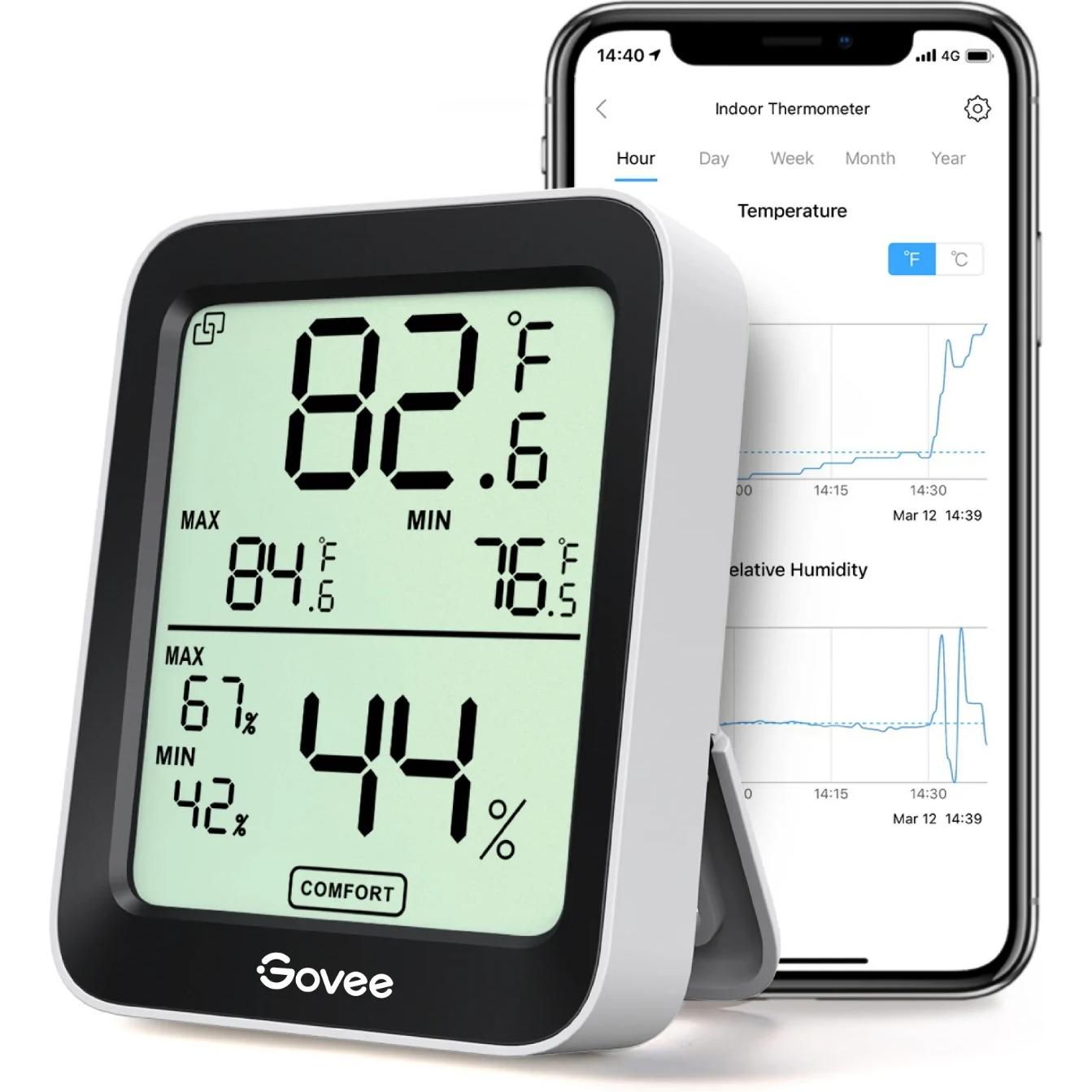 Govee Bluetooth Thermometer Hygrometer with Screen - Digitec