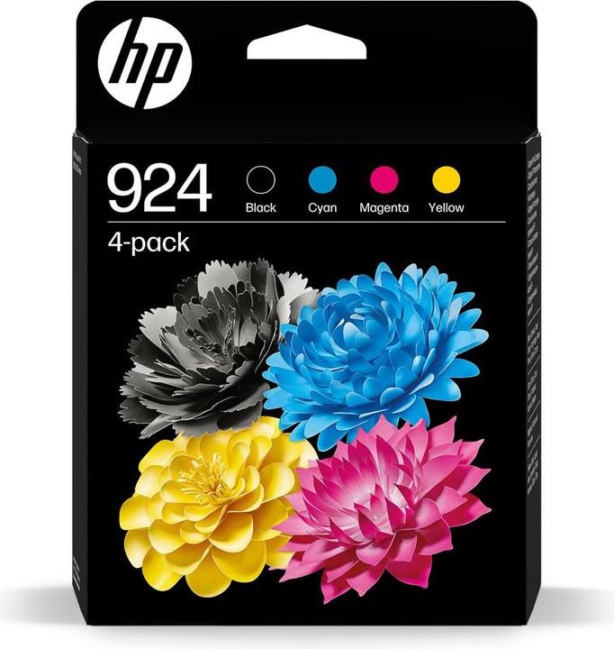 HP Hewlett-Packard 924 Cartouche d'encre originale CMYK 4-Pack, 924
