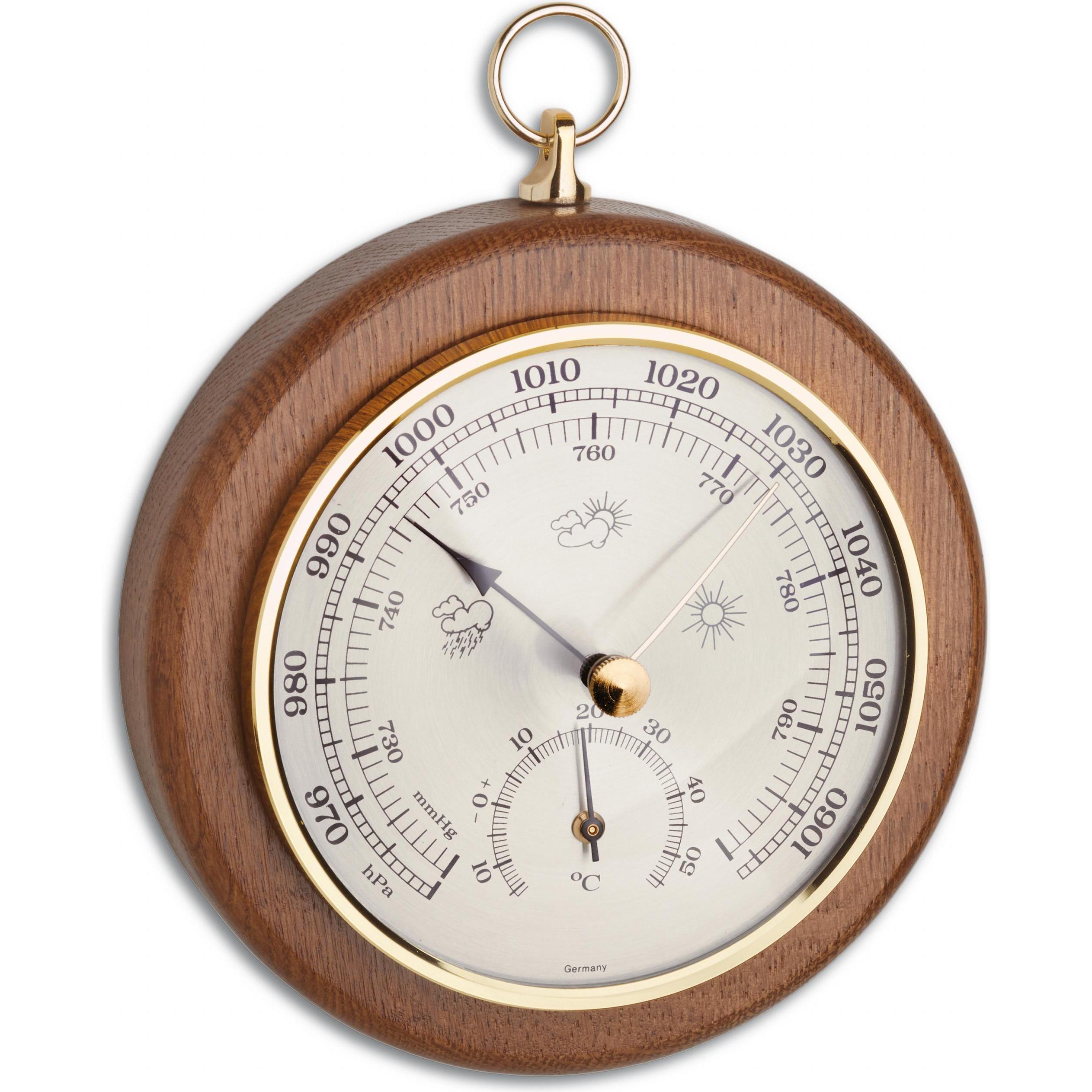 TFA 45.1000 Analogue thermo-barometer made of solid wood - Digitec