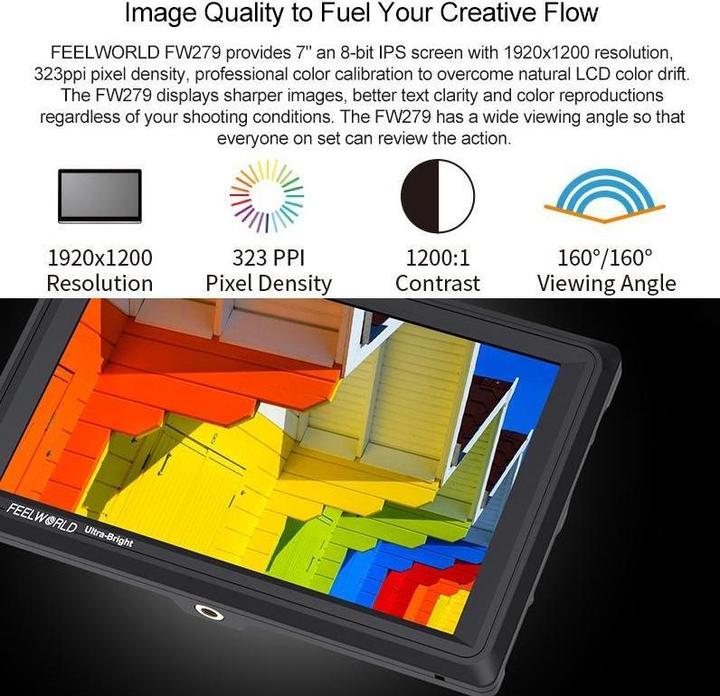 Feelworld FW279S 7-Zoll HDMI Kamera-Feldmonitor - kaufen bei Galaxus