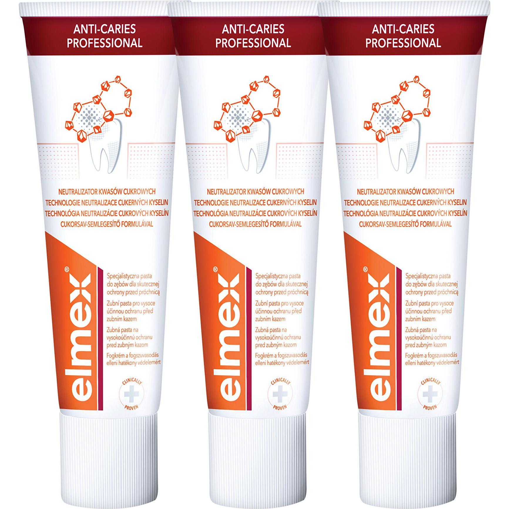 Elmex Anti Caries Professional Trio Toothpaste ( 3 Ks ) - Toothpaste ...