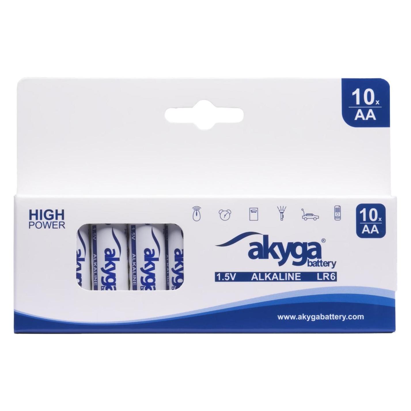 Akyga AA LR6 Mignon (AA)-Batterie Alkali-Mangan 3050 mAh 1.5 V 10 St ...