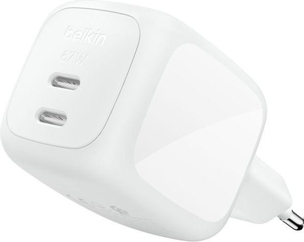 Belkin BoostCharge 67 W Dual USB-C avec PD, câble USB-C inclus (67 W ...