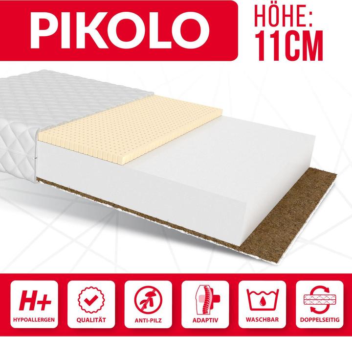 Avetoe Matratze 90x180 PIKOLO Kaltschaum Latexschicht (90 x 180 cm ...