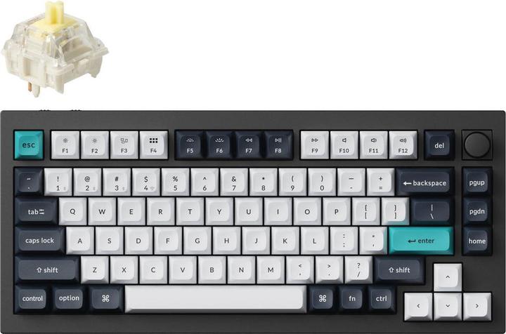 Keychron Q1 Max (schwarz/mehrfarbig, DE-Layout, Gateron Jupiter Banana ...