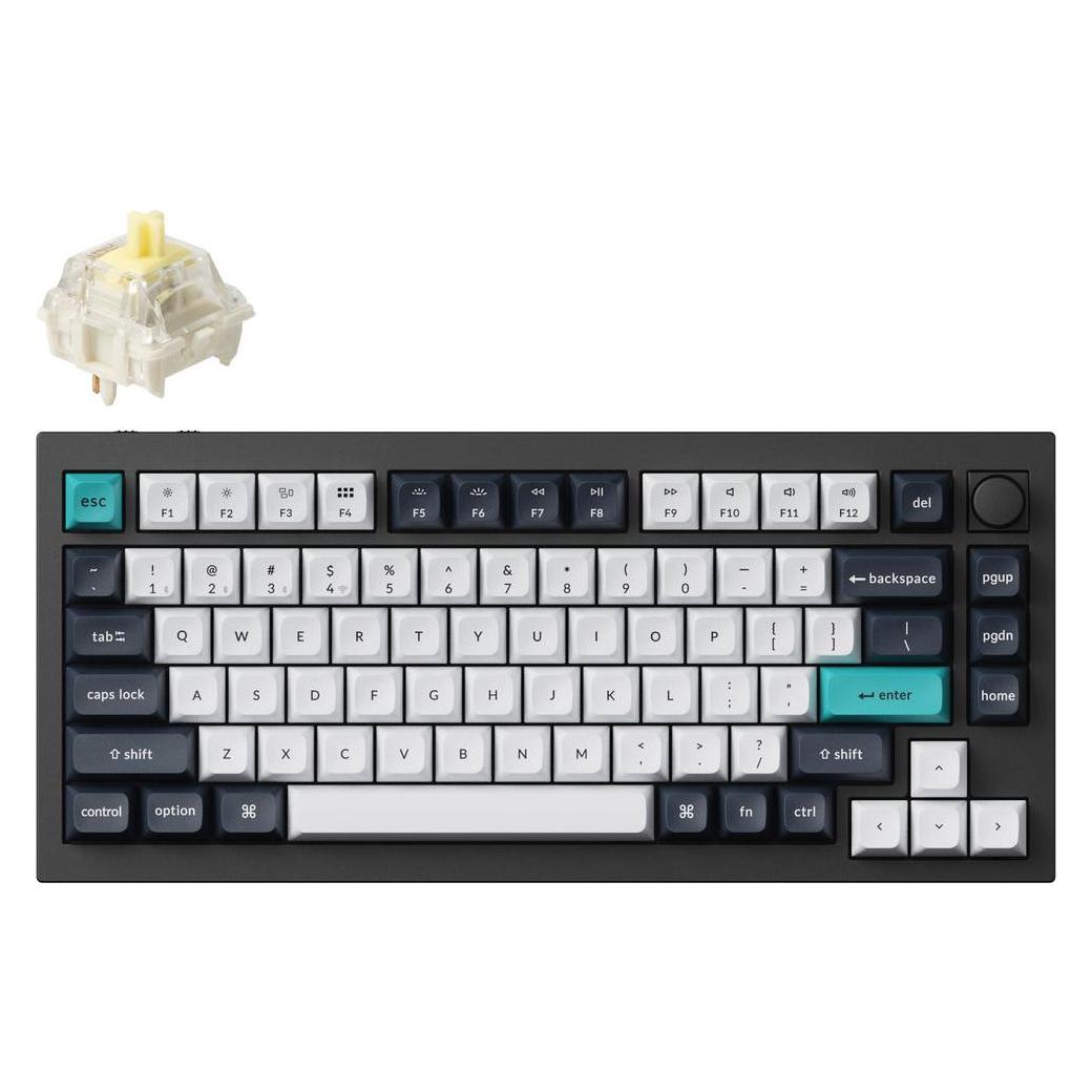 Keychron Q1 Max (schwarz/mehrfarbig, DE-Layout, Gateron Jupiter Banana ...