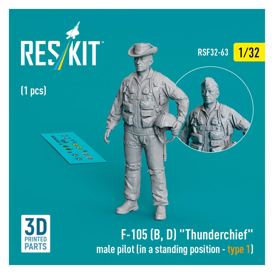 ResKit F-105 (D,F,G) Thunderchief male pilot (in a standing position ...