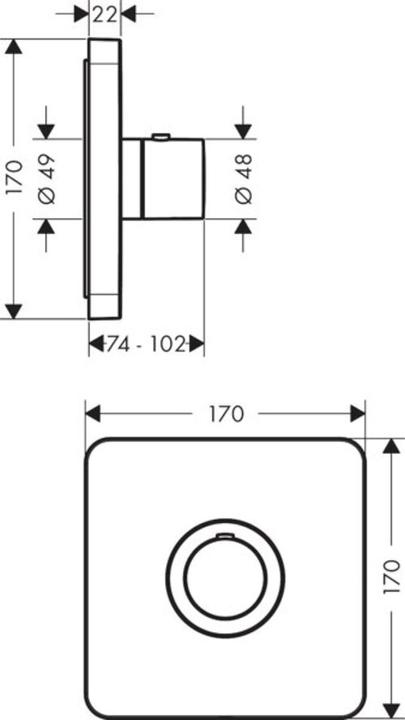 Axor Starck ShowerSelect Soft Thermostat Highflow Flush-mounted