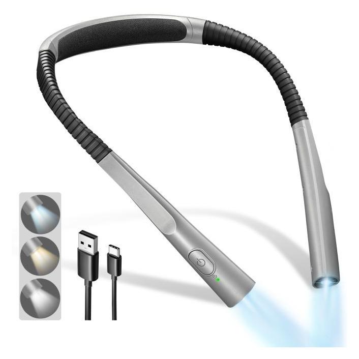 Bon Voyage LumaFlex Series LED Nackenleselampe mit USB-C, Timer & 3 ...