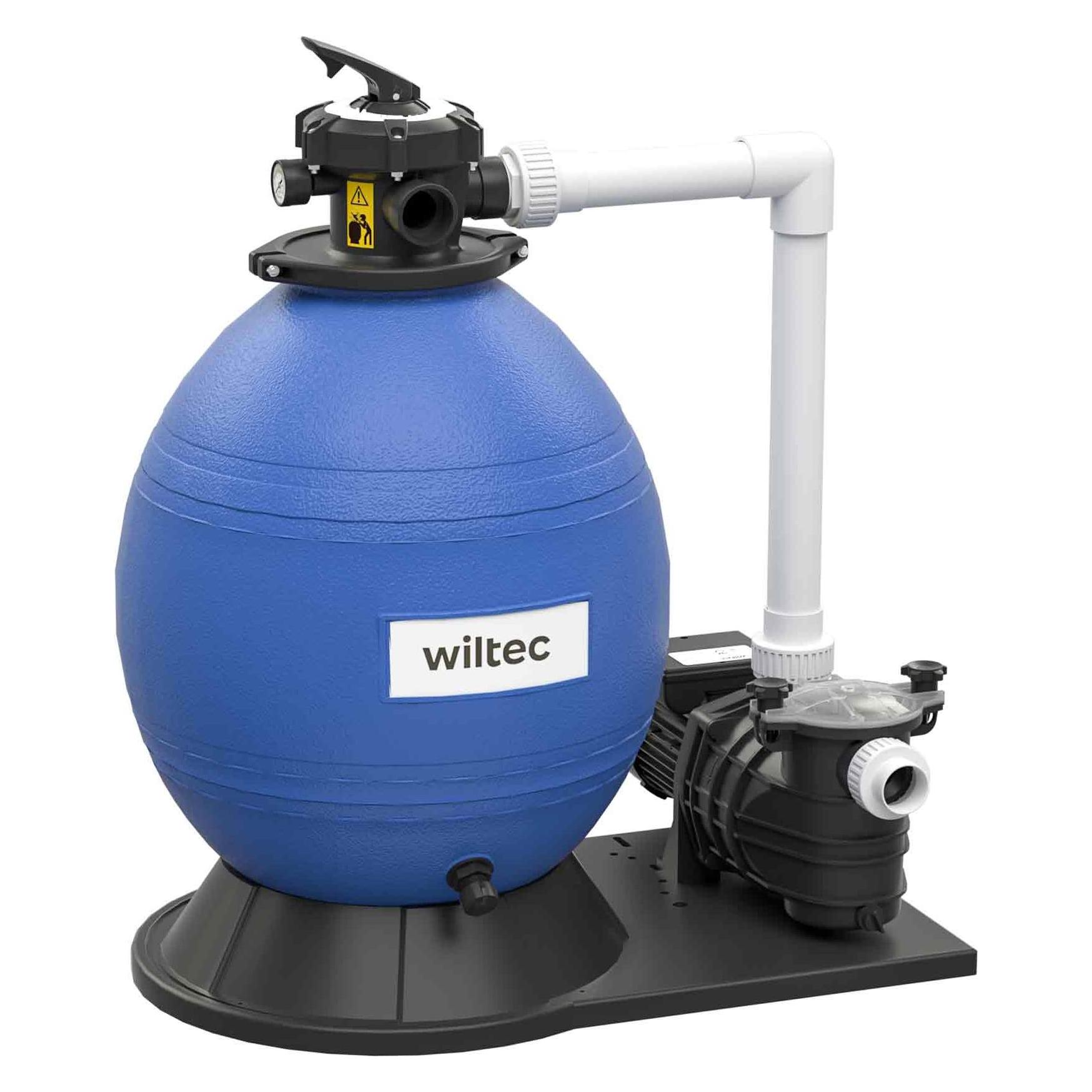 Wiltec Sandfilteranlage 750W 71l Filtertank 20000l/h Pool Pumpe Filterpumpe