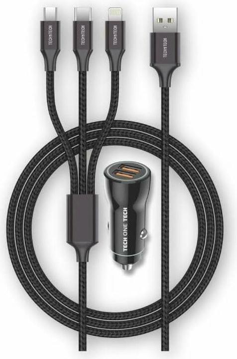 Tech One Tech Universal USB car charger cable Tec2810 Double Usb X 2 ...