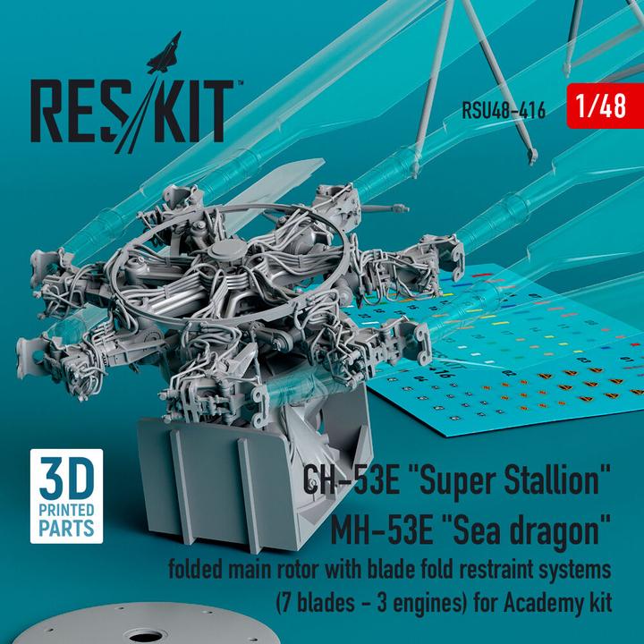 ResKit CH-53E Super Stallion, MH-53E Sea dragon folded main rotor with ...