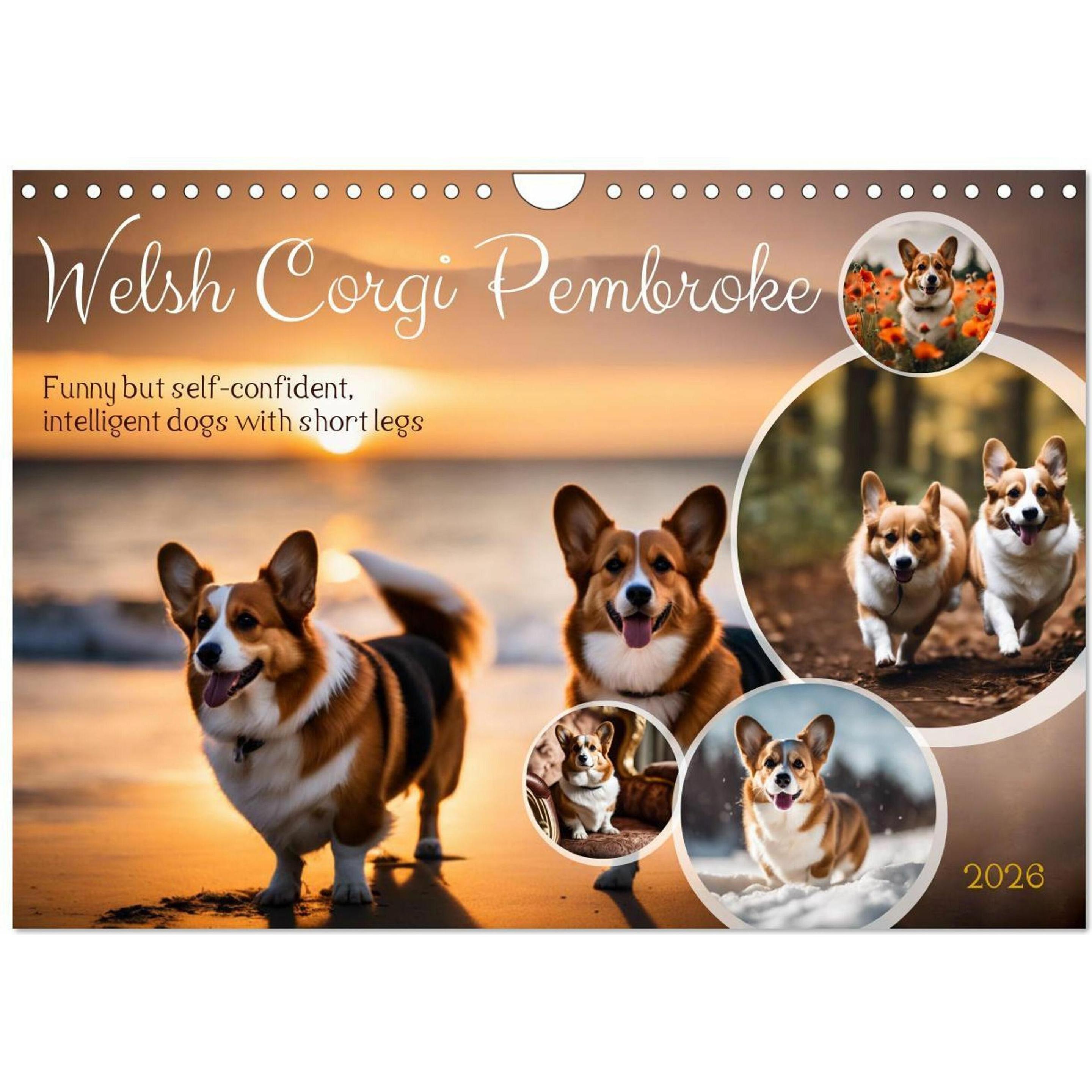 Calvendo Welsh Corgi Pembroke (Wall Calendar 2026 DIN A4 landscape), 12 ...