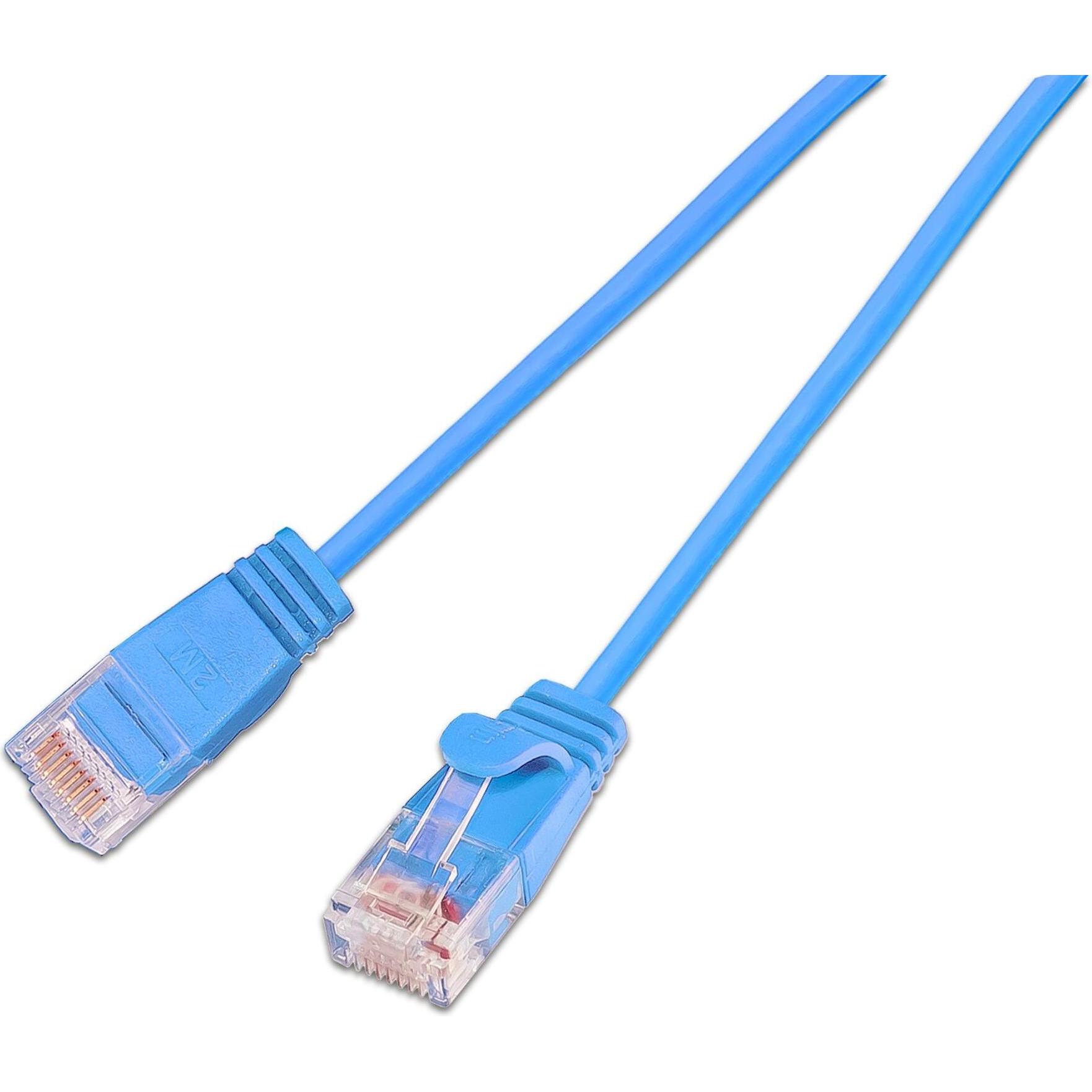 SLIM Slimpatchkabel RJ-45 - RJ-45, Cat 6A, U/UTP, 0.5 m, Blau - Galaxus
