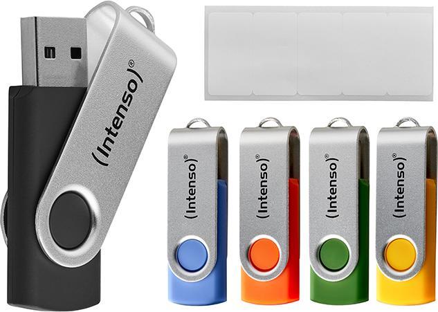 Intenso Office Line 16GB USB Stick 3.2 Multipack x5 bunt (16 GB, USB-A ...