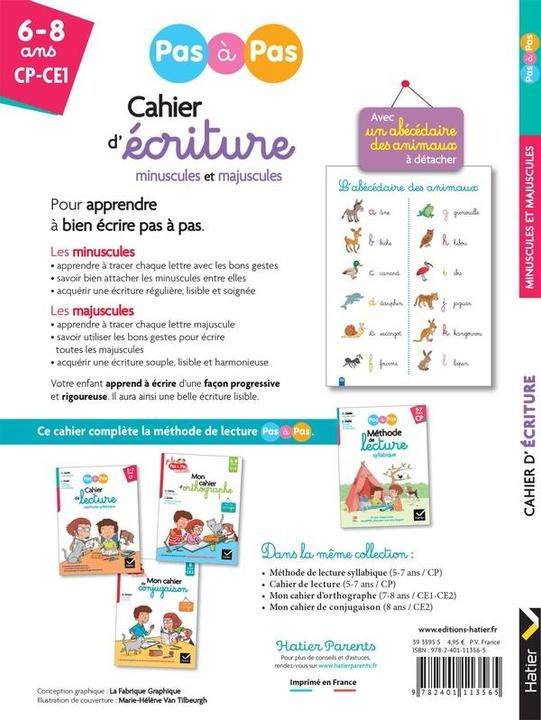 Mon cahier d'écriture minuscules et majuscules : CP, CE1, 6-8 ans - Galaxus