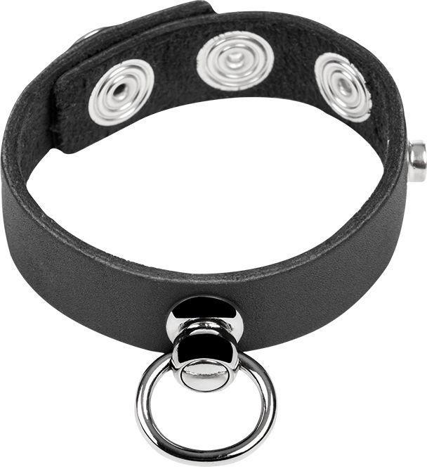 Rimba Leder-Penisring mit Metall-O-Ring – Schwarz & Silber - Galaxus