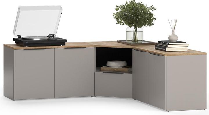 Vichy Wohnwand Wido, Greige/Sonoma, 3 Teile (80 x 50 x 40 cm) - Galaxus