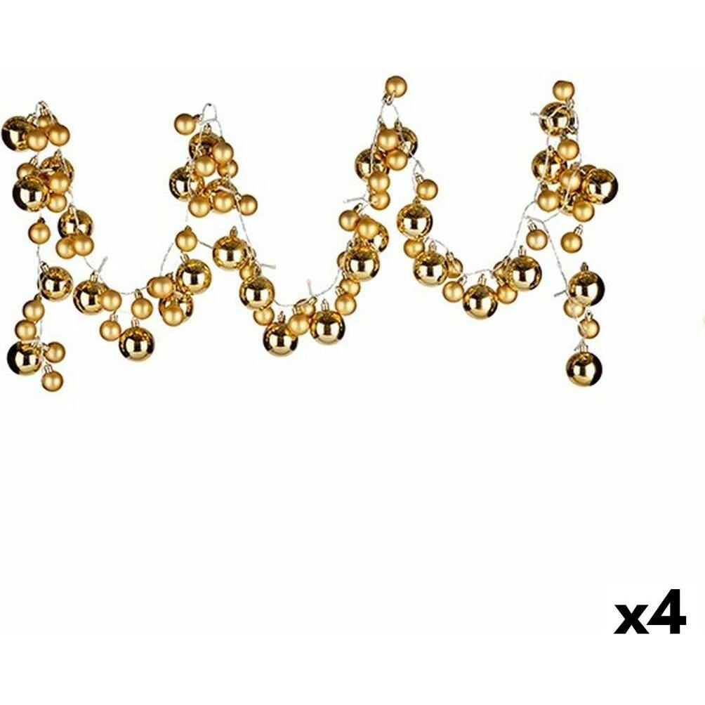 Krist+ Christmas garland Christmas Baubles LED Light 2,36 m Golden PVC ...