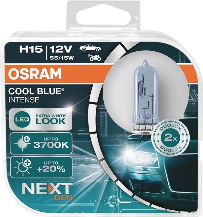 Osram 4062172387811 Halogen bulb COOL BLUE® INTENSE H15 15/55 W 12 V ...