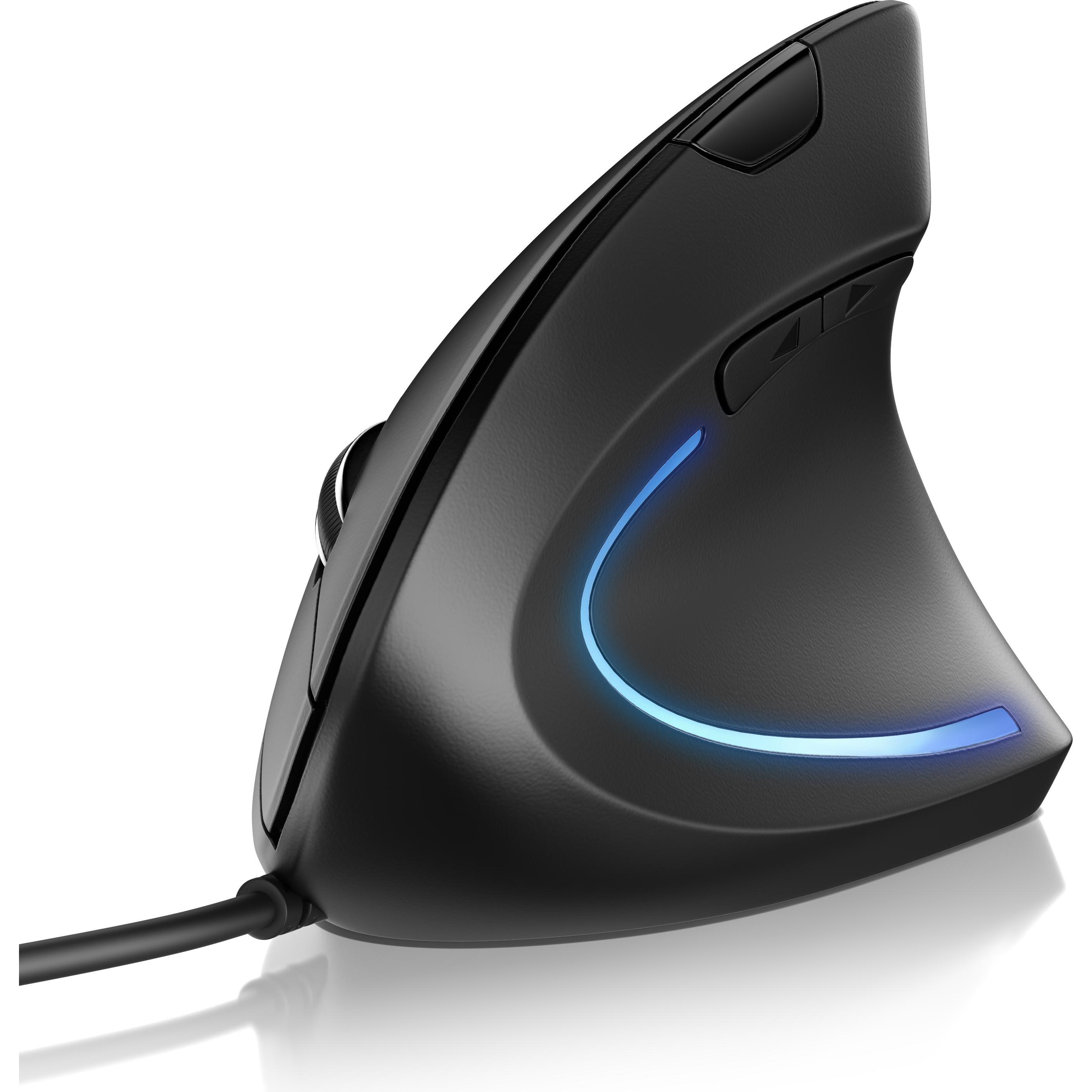CSL Ergonmische Maus USB Vertikalmaus, 6 Tasten, 800-6400 DPI ...