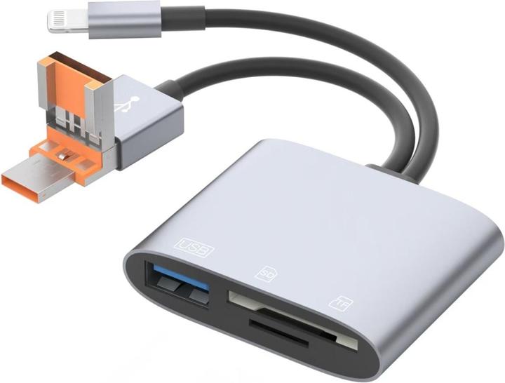 PowerGuard DualHeadConnect USB-C/USB-A Lightning to USB Photo SD Card ...