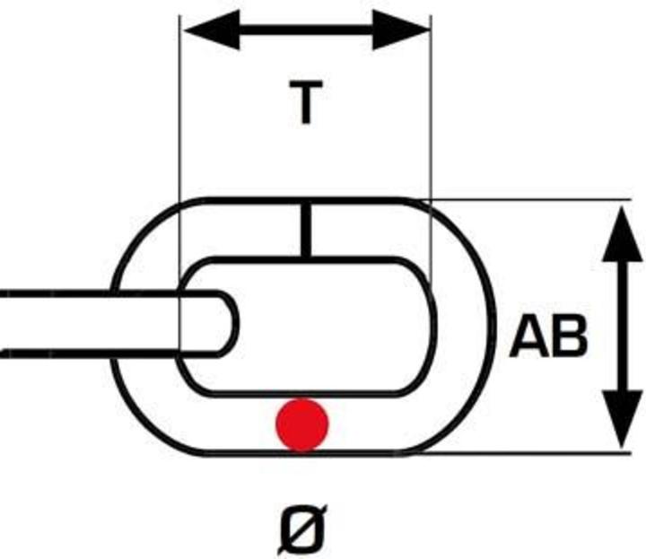 Pösamo Welding chain Psamo 4 mm galvanised steel, form A, short link by ...