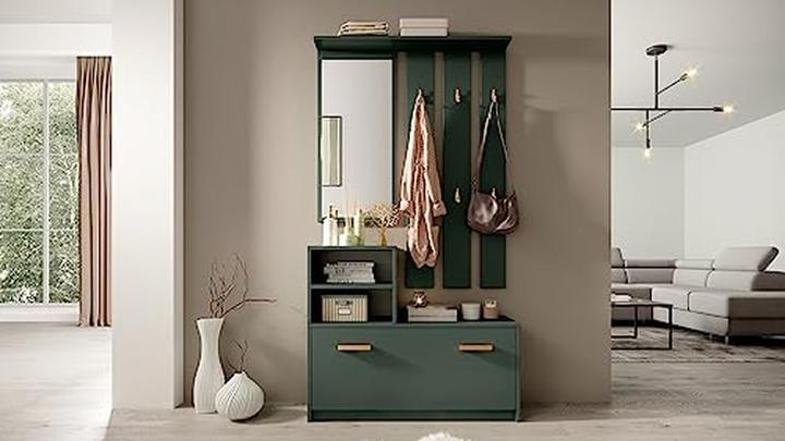 Selsey Yesfir - Hal set met spiegel - Flessengroen - Galaxus