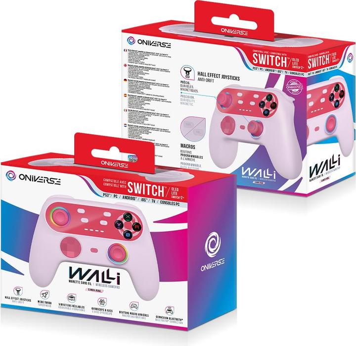 Oniverse Walli Wireless Game Controller, Candy Pink, Switch / Switch 2 ...