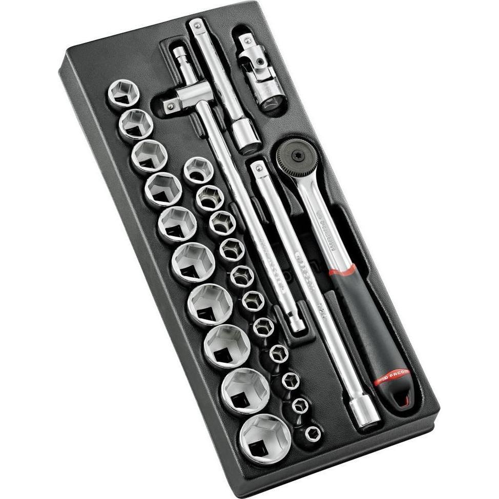 Facom Modul mit Steckschluesseln 1/2', 6-kt., 26-tlg. metrisch S.161B - Galaxus