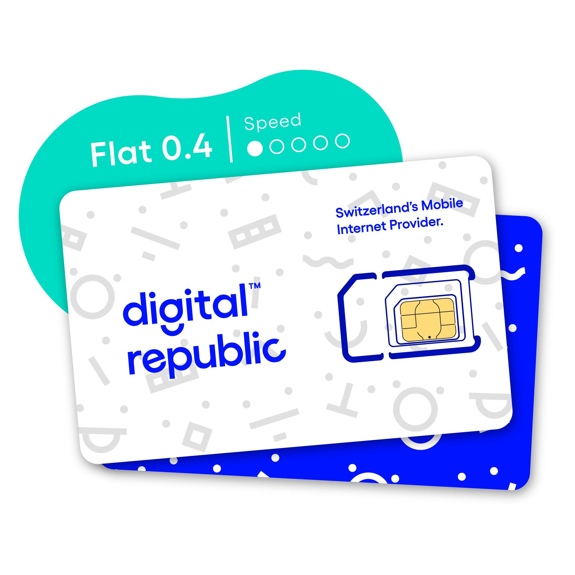 Digital Republic SIM-Karte Unlimitiert Internet für 30 Tage – Low Speed ...