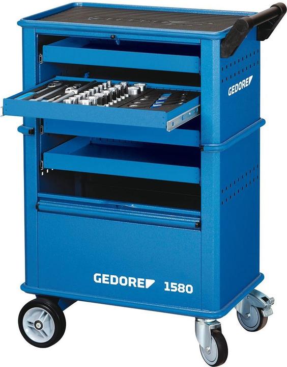 Gedore Tool trolley 1580 W625xD400xH930mm 300 kg 4 drawers 1 steel ...