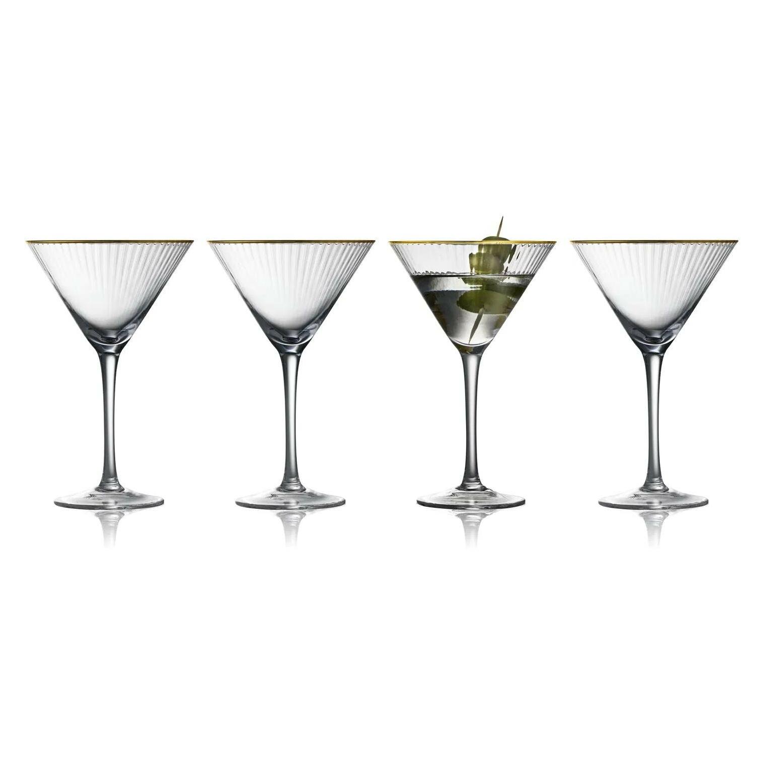 Lyngby Martiniglas Palermo Gold 25 cl, 4 Stück, Material - Galaxus
