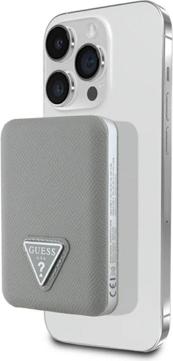 Guess Other goods Grained Triangle Power Bank with MagSafe 5000mAh 15W ...
