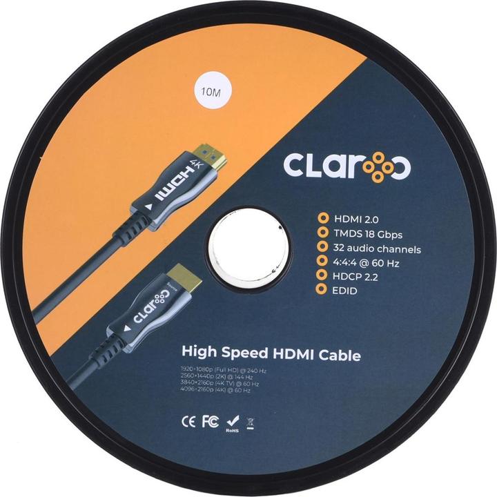 Claro HDMI CABLE FIBER OPTIC AOC 2.0 4K 10M - Kabel - Digital/Display ...