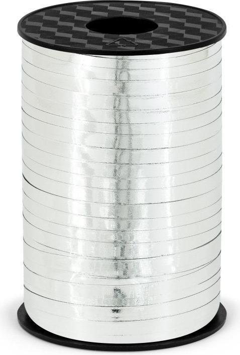 Partydeco Plastic ribbon, silver, 5mm/225m (1 pkt / 1 pc.) - Digitec