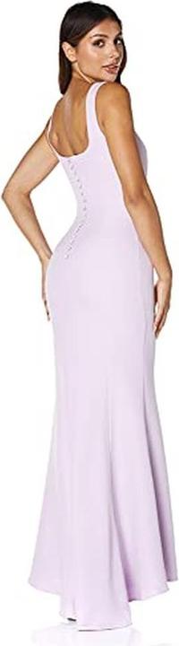 Jarlo London Senia Square Neck Maxi Dress With Button Back, Purple, EU ...