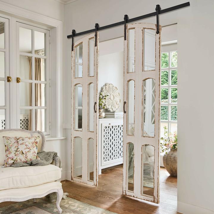 Loberon Doppelschiebetür Chantivaux antikweiss - buy at Galaxus