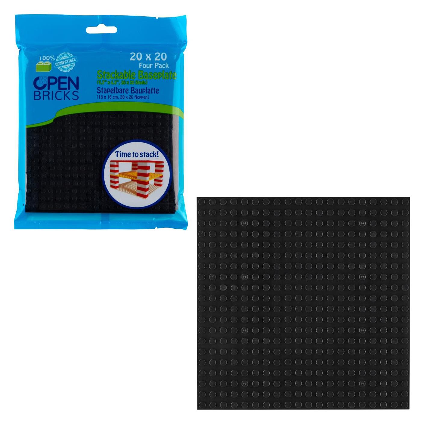 Open Bricks OB-P20BK4 Black base plate - buy at Galaxus